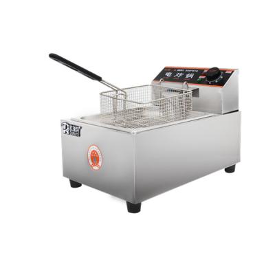 China Stainless Steel Single Tank Tabletop Electric Deep Fryers 5L Deep Fat Fryer Commercial for sale
