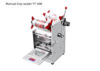 China 300W 300 Pcs/H Manual Tray Sealing Machine Roll Film Packaging for sale