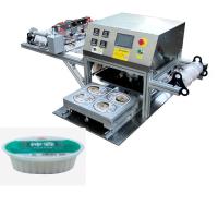 China 1.5KW Desktop Semi Automatic Bowl Sealer Machine With Date Coding Printing for sale
