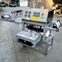 China Semi Auto 1.5KW Rectangle Tray Sealing Machine For Seafood for sale