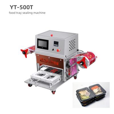 China 1200W Tabletop Plastic Food Tray Sealing Machine Semi Auto for sale