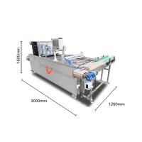 China 3.5KW Continuous Plastic Food Tray Sealing Machine Tray Heat Sealer For Supermarket for sale