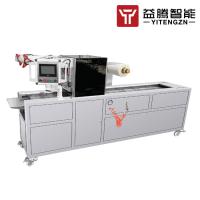 China 3.5KW Continuous Plastic Food Tray Sealing Machine Tray Heat Sealer For Supermarket for sale