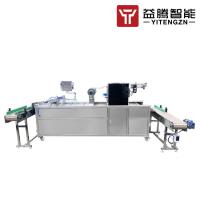 China 3.5KW Continuous Plastic Food Tray Sealing Machine Tray Heat Sealer For Supermarket for sale