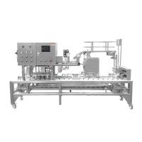 China 3.5KW Continuous Plastic Food Tray Sealing Machine Tray Heat Sealer For Supermarket for sale