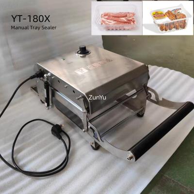 China 600W Manual Tray Sealing Machine SUS304 Aluminum Alloy For Food for sale