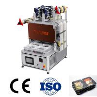 China 4 Trays Tabletop Stainless Steel MAP Tray Sealer Machine Gas Flush Packaging Food Tray Sealer for sale