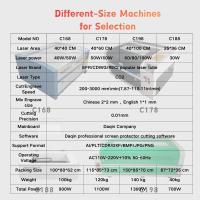 China Automatic Screen Protector Cutter for multi-size cutting of nano glass screen protectors with laser engraving and smooth edge finishing for sale