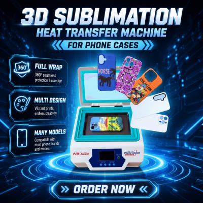 China Multi-Color 3D Sublimation Printing Machine with 360° Vacuum Full-Wrap Technology and 110-240V AC Wide Voltage for sale