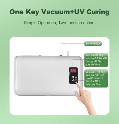China Automatic Intelligent Vacuum UV Curing 2.5D Laminator for Mobile Phone Screen Protector TPU Film for sale