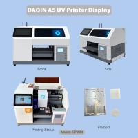 China DP308 A5 Small UV Flatbed Printer Gigabit Ethernet Data Transfer UV Printer for Custom Badge Fridge Magnet for sale