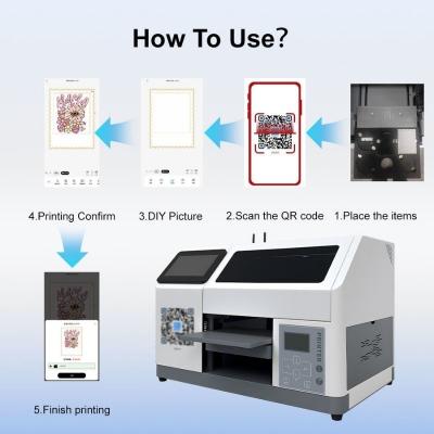 China A5 Desktop UV Flatbed Printer DP308 AI Portrait Photography Function Small UV Printer for Customized Gifts for sale