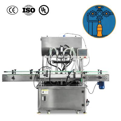 China 4 Nozzle Gear Pump Filling Machine 220V 5000ml Industrial Bottling Line for sale