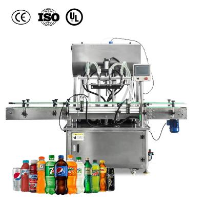 China Gear Pump Filling Machine 304 Stainless Steel 10-5000ml 4 Nozzle Auto Liquid Filler for sale