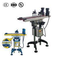 China PLC Control Hugger Conveyor 220V Bottle Transfer Conveyor 25 - 90 Bottles/Min for sale