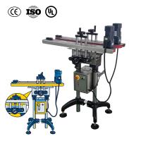 China PLC Control Hugger Conveyor 220V Bottle Transfer Conveyor 25 - 90 Bottles/Min for sale