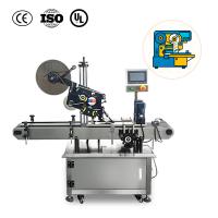 China 220V 50Hz Automatic Flat Labeling Machine 0.8KW 100 Bottles Per Minute PLC MES Docking for sale