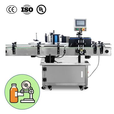 China Wrap Around Labeling Machine 35-100 Bottles Per Minute PLC Control System Docking for sale