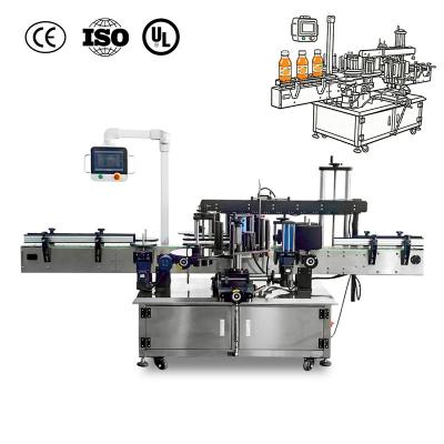 China DT-6500 Double Sided Labeling Machine 220V 30-120 Bottles Per Minute Automatic Labeler for sale