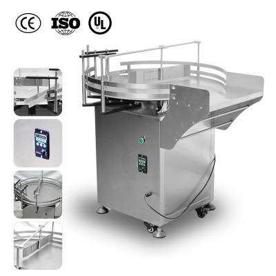 China Industrial Grade Bottle Unscrambler Turntable 140W Low Energy Consumption 100kg Heavy Duty Rotary Unscrambler for sale