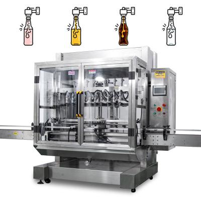 China Automatic Inline Gravity Filling Machine with Time-controlled Gravity Volumetric Filling, Food-grade 304 Stainless Steel, and ≤±0.2% FS Filling Accuracy for sale