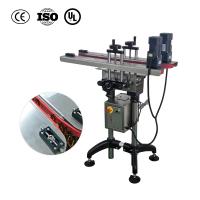 China Side Grip Conveyor with Bottomless Design and Adjustable Side Belts for Variable Speed Bottle Transfer for sale