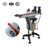 China Side Grip Conveyor with Bottomless Design and Adjustable Side Belts for Variable Speed Bottle Transfer for sale