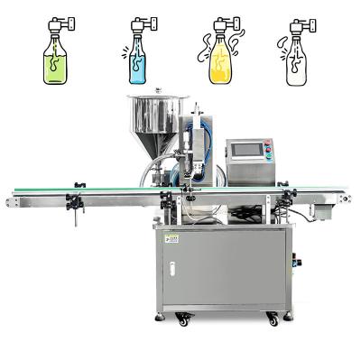 China Mitsubishi PLC Control Servo Filling Machine with Anti-drip Suck-back System and No Bottle No Filling Servo Filler for sale