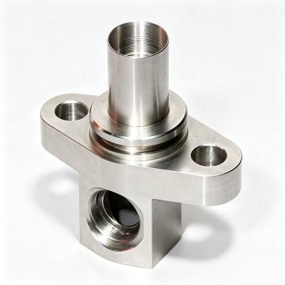 China Custom CNC Machined Stainless Steel Hydraulic Connector Fitting with Precision Machined Customizable Thread for sale
