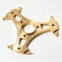 China Custom CNC Machined Brass Tri Arm Spacer Flange Plate  Milling Customizable Hole Layout and Anti Wear Finish for sale