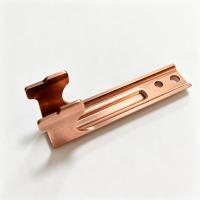 China Custom CNC Machined T2 Pure Copper Slotted Mounting Bracket with Precision Adjustable Long Slot for sale