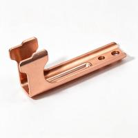 China Custom CNC Machined T2 Pure Copper Slotted Mounting Bracket with Precision Adjustable Long Slot for sale