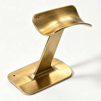 China Custom CNC Machined T2 Oxygen-Free Pure Copper Brass Bracket with Brushed Brass Finish for sale