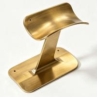 China Custom CNC Machined T2 Oxygen-Free Pure Copper Brass Bracket with Brushed Brass Finish for sale