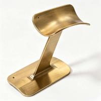China Custom CNC Machined T2 Oxygen-Free Pure Copper Brass Bracket with Brushed Brass Finish for sale