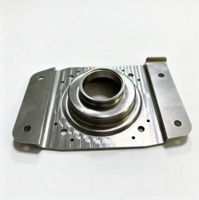 China Custom  CNC Milled TC4 Titanium Alloy Corrosion Resistant Bearing Mounting Flange Bracket for Aerospace for sale