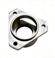 China Custom CNC Machined 6061-T6 Aluminum Flange Mount Housing with High-Precision Triangular 3-Hole Design for Automation Equipment. for sale