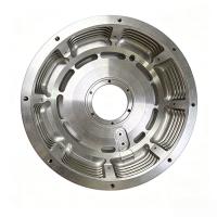 China Custom  CNC Machined 6061-T6 Aluminum Motor Heat Sink Housing with Ventilated Cooling Slots for sale