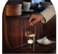 China Borosilicate Glass Essential Oil Candle Burner Candle Holder Framework for sale