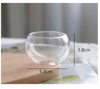 China Double Wall 100ml Candle Glass Cup For Essential Oil Evaporator for sale