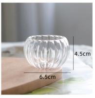 China Double Wall 100ml Candle Glass Cup For Essential Oil Evaporator for sale
