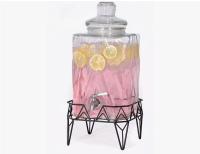 China 2.5 Gallon Custom Wine Glasses Beverage Dispenser With SS Spigot Stand for sale