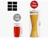 China 74oz Novolink OEM Clear Glass Canisters for sale