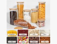China 74oz Novolink OEM Clear Glass Canisters for sale