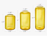 China High borosilicate Decorative Glassware Hand Blown Amber Bud Vases for sale