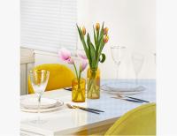 China High borosilicate Decorative Glassware Hand Blown Amber Bud Vases for sale