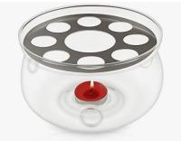 China Novolink High Borosilicate Glass Tea Warmer Heat Resistant Safety Design for sale