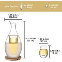 China 8.5 Ounce Custom Wine Glasses Sake Carafe Cups With 4 Saki Cup Set for sale