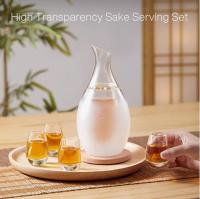 China 8.5 Ounce Custom Wine Glasses Sake Carafe Cups With 4 Saki Cup Set for sale