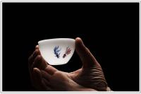 China Frosting Pattern Borosilicate Glass Teapot Set Goldfish Decoration for sale